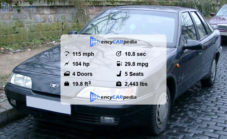 Daewoo Espero 2.0 CD specs (1995-1997): performance, dimensions ...