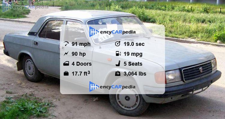 GAZ Volga 31029 specs (1992-1996): performance, dimensions & technical ...