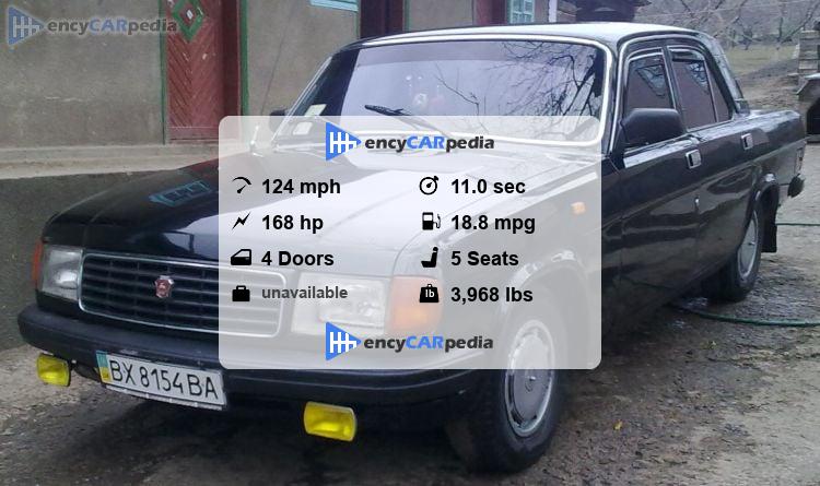 GAZ Volga 3105 specs (1996-1998): performance, dimensions & technical ...