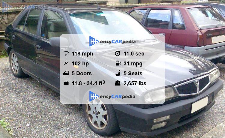 Lancia Delta 1.6 LE specs (1996-1999): performance, dimensions ...