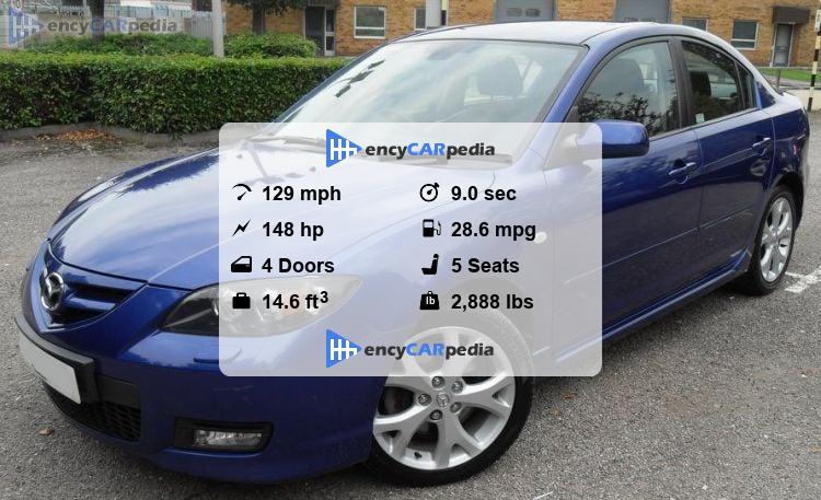 Mazda 3 MZR 2.0 (BK) specs (2004-2009): performance, dimensions ...