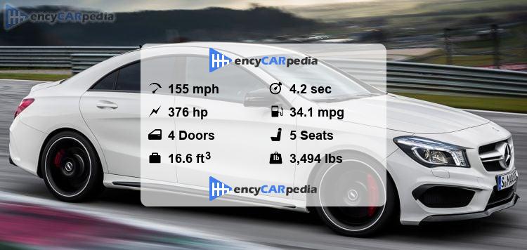 Mercedes CLA 45 AMG 4MATIC (C117) specs (2015-2018): performance ...