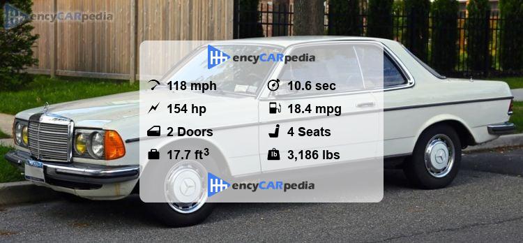 Mercedes 280 C (C123) specs (1977-1980): performance, dimensions ...